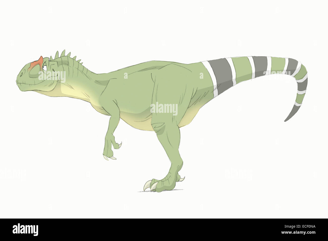 Allosaurus pencil drawing with digital color Stock Photo - Alamy