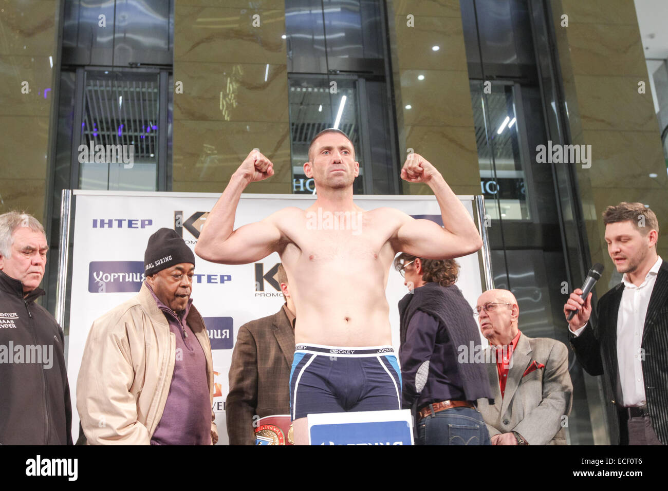 Danie Venter of South Africa at the official weigh-in ahead the fight ...