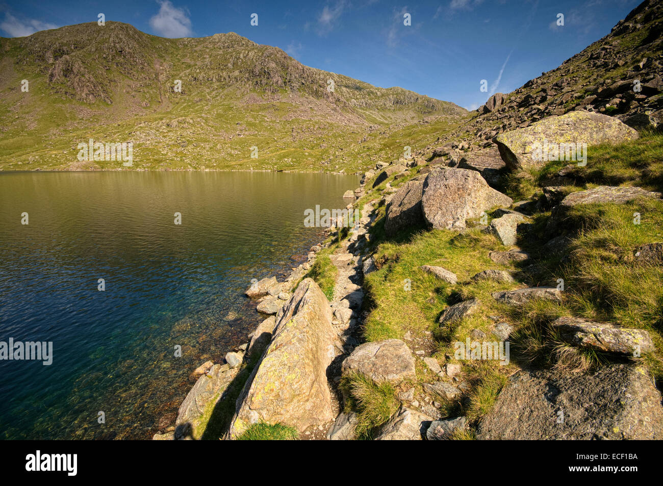 Levers Water on the Coniston Fells in the Lake District National Park ...