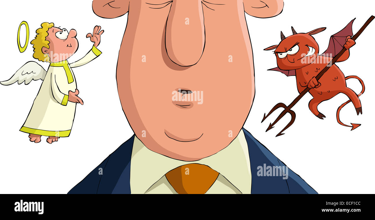 Men Good And Evil Cartoon High Resolution Stock Photography and Images ...