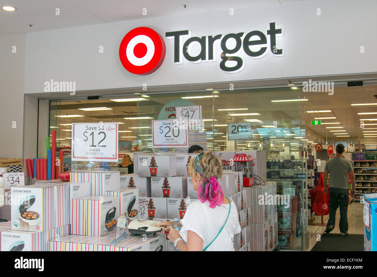 Lady model released woman browsing sale items at Target department ...