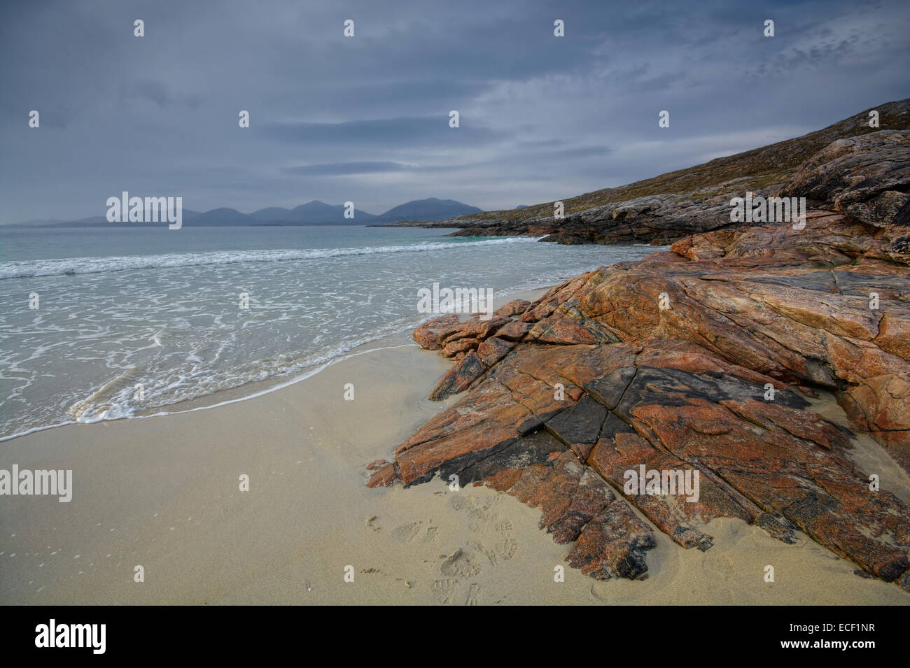 The views from Lusknetyre beach on the Isle of Harris in the Outer ...