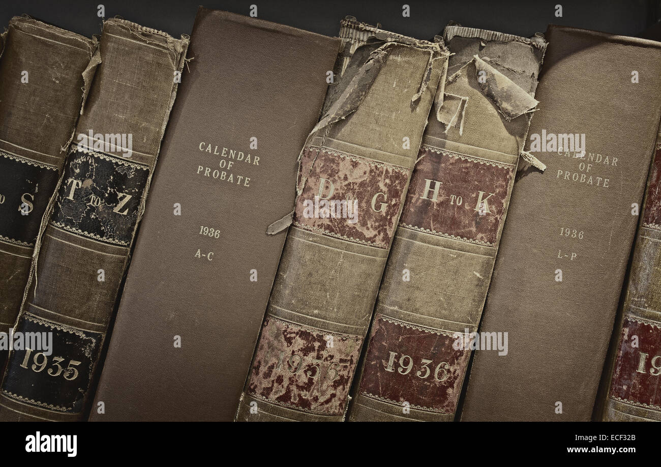 Old volume of library books from 1947-1948 Stock Photo - Alamy
