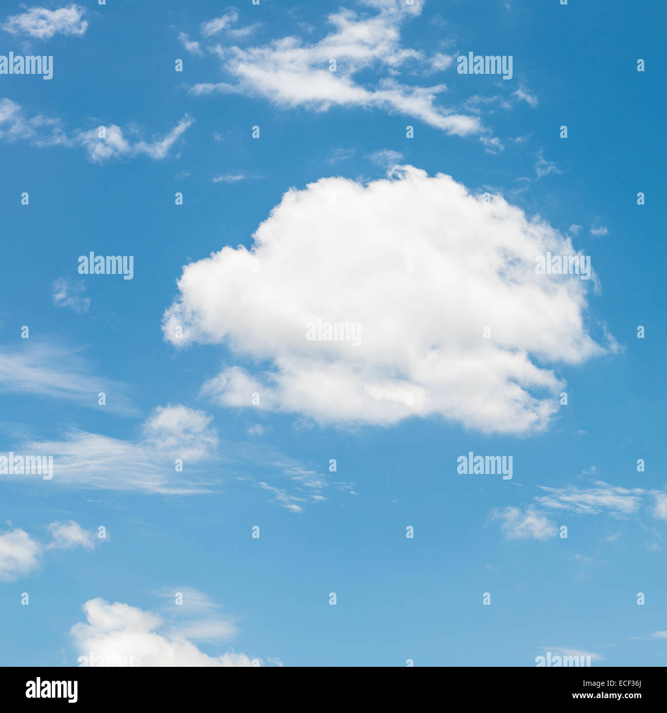 The blue sky and white fluffy clouds Stock Photo - Alamy