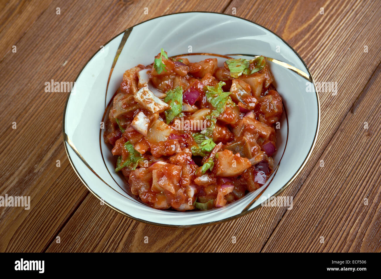Tomatsild - Norwegian dish of pickled herring, onion and tomato paste ...