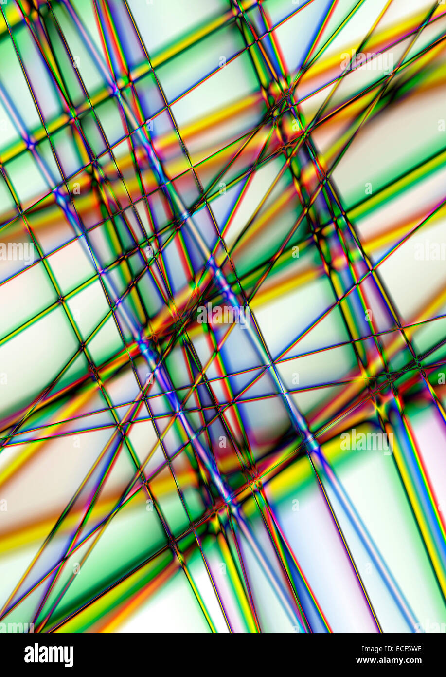 Intersecting bright rainbow stripes on a white background Stock Photo ...