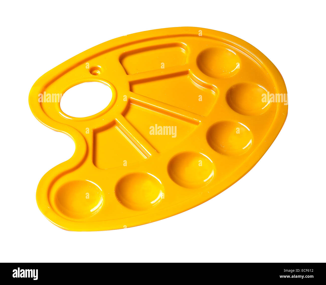 Plastic painter's palette isolated on white background Stock Photo - Alamy