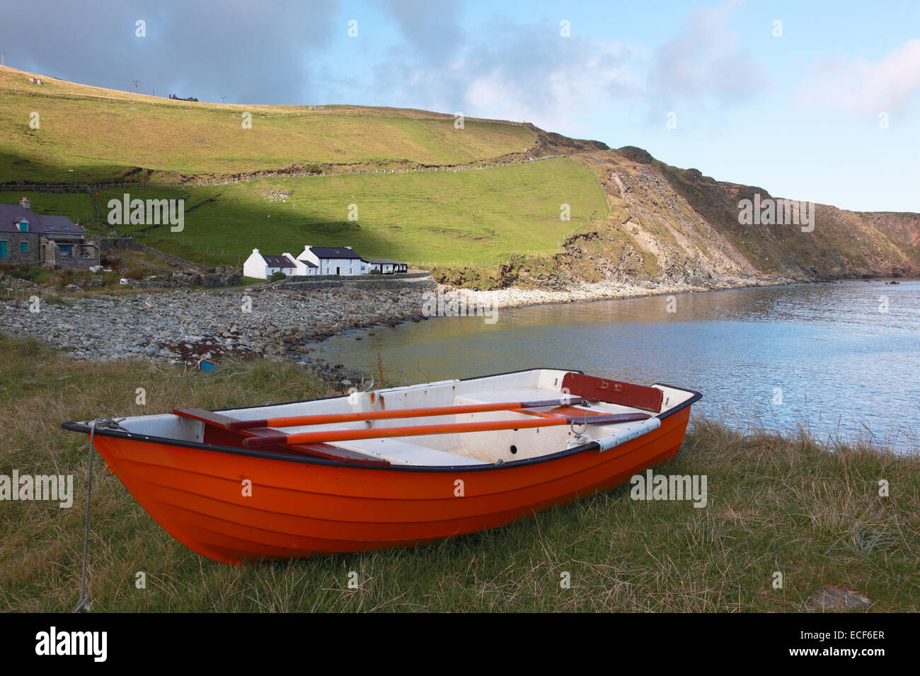 The bay at Norwick, NE Unst, Shetland where there is contact between ...