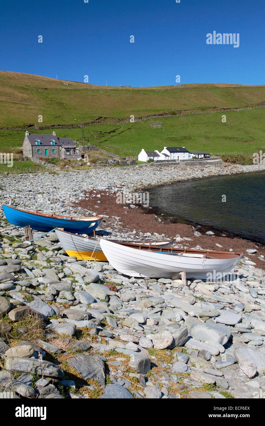 The bay at Norwick, NE Unst, Shetland where there is contact between ...
