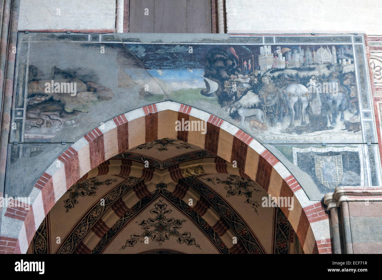 Saint George and the Princess is a fresco by Pisanello, in the ...