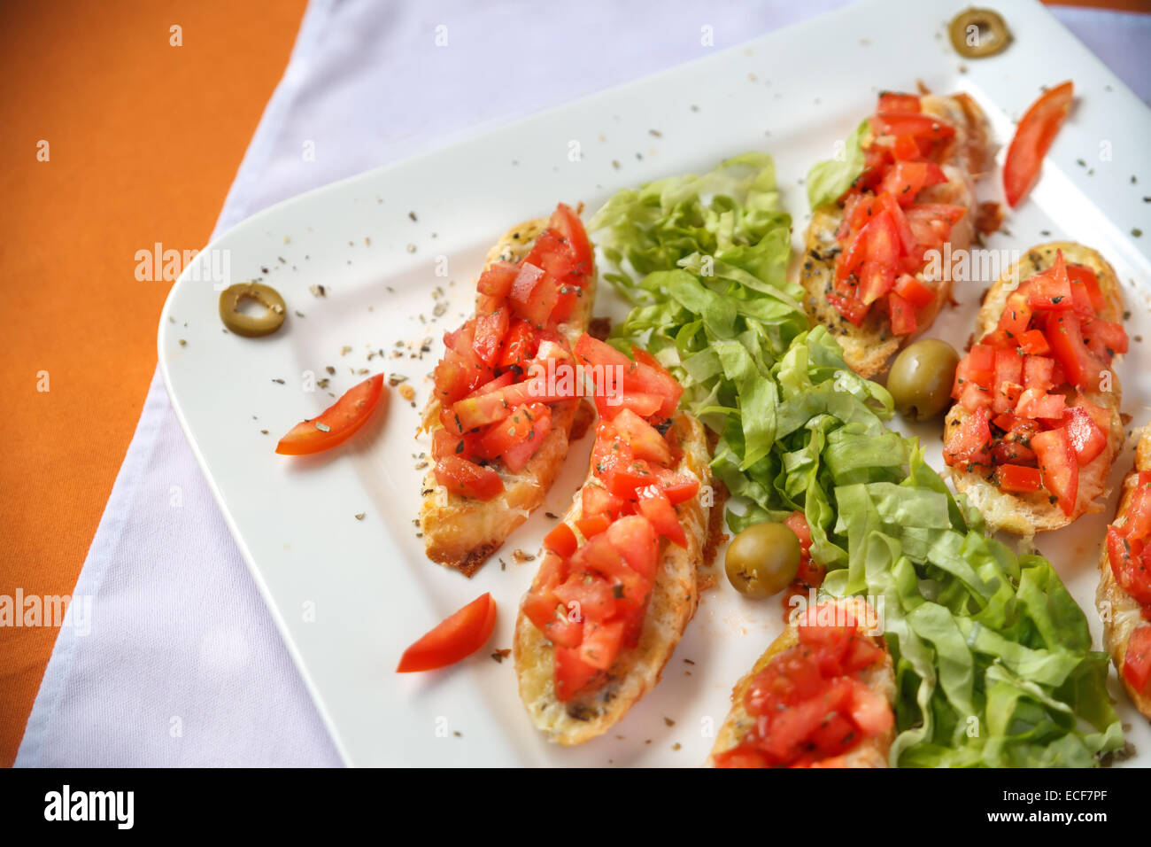 A delicious colorful and fresh canape mix Stock Photo - Alamy