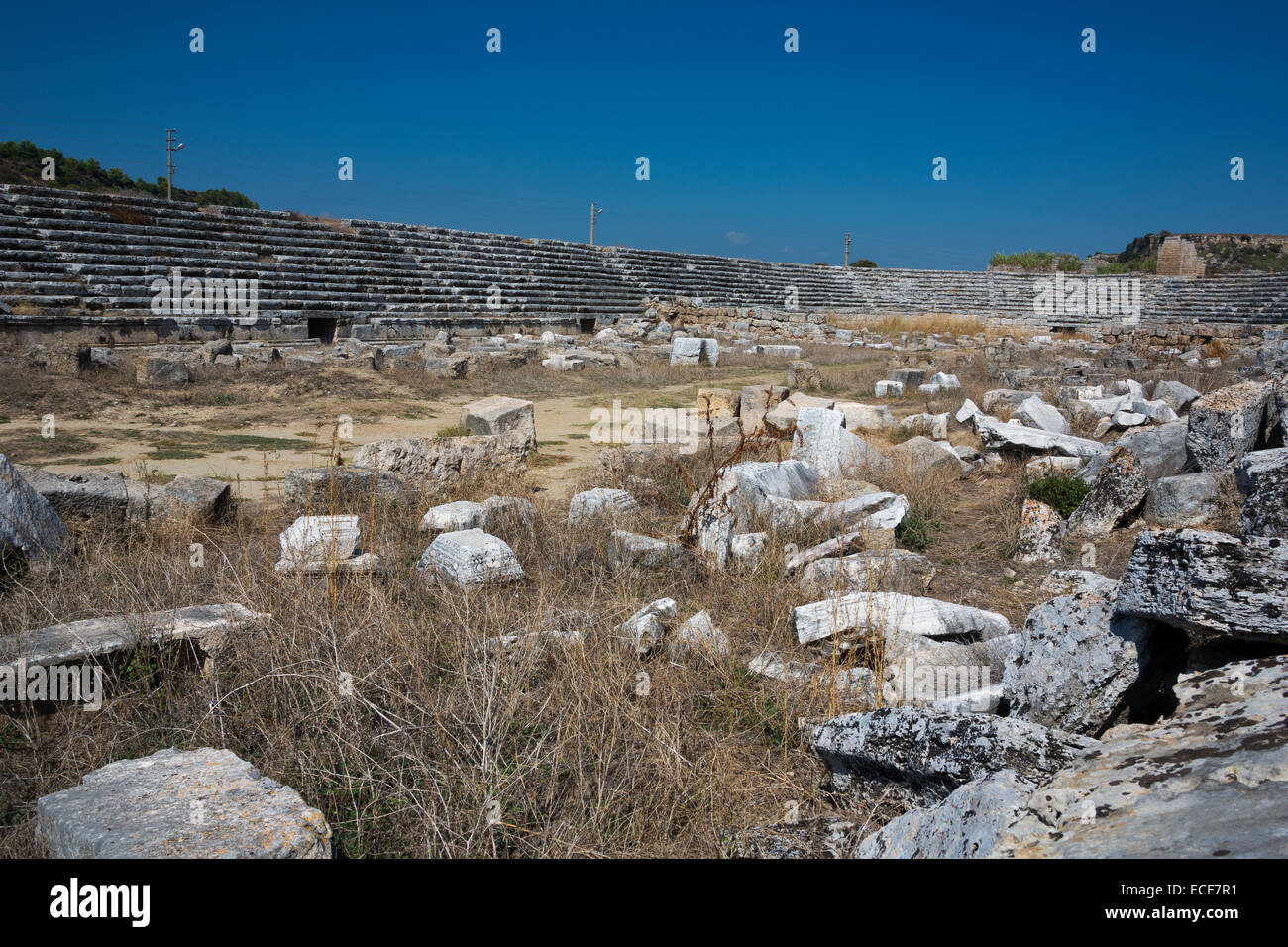 Central part of the stadium in Perge Stock Photo - Alamy