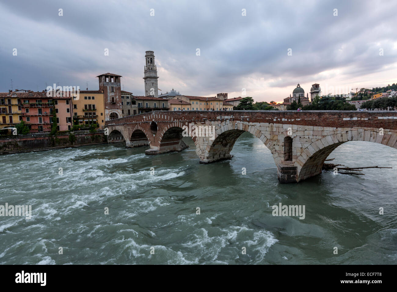 The Ponte Pietra, Stone Bridge, once known as the Pons Marmoreus, is a ...