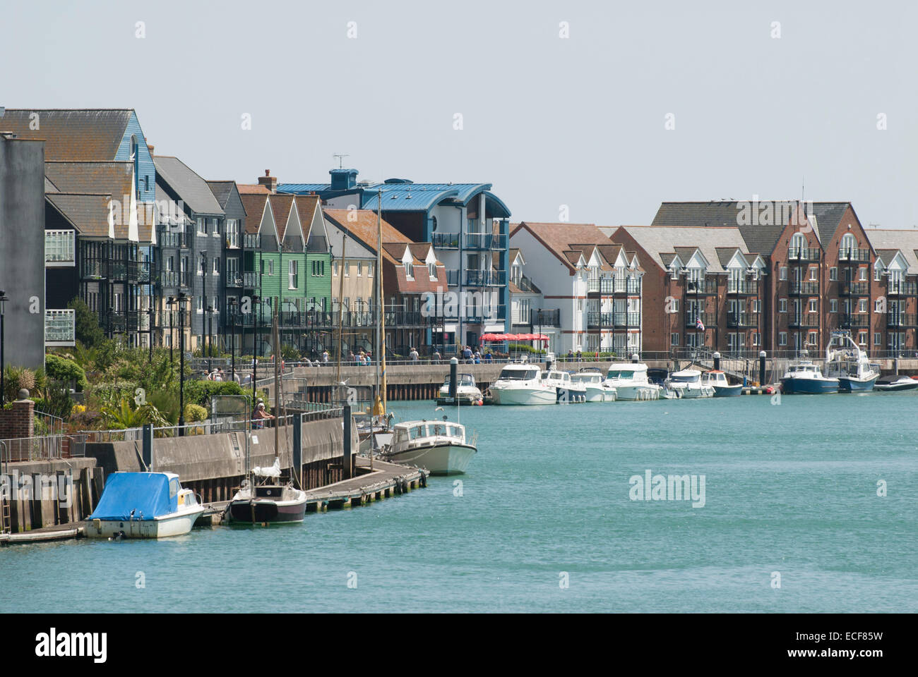 The east bank of the River Arun at Littlehampton in West Sussex on the ...