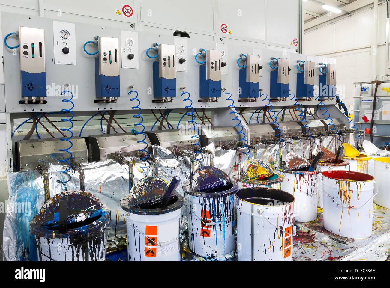 Offset printer for labels and flexible packaging Stock Photo - Alamy