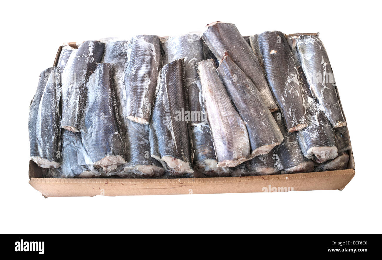 several slices of frozen fish Stock Photo - Alamy