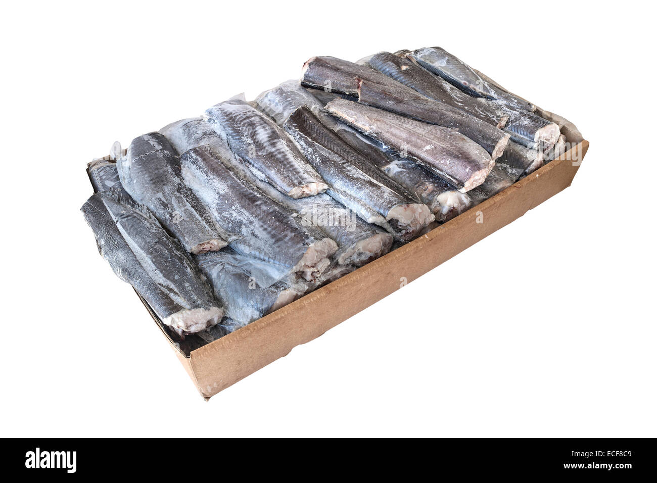 several slices of frozen fish Stock Photo - Alamy