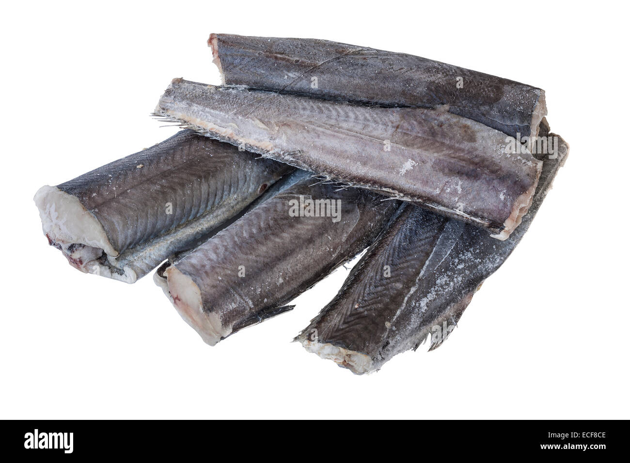 several slices of frozen fish Stock Photo - Alamy
