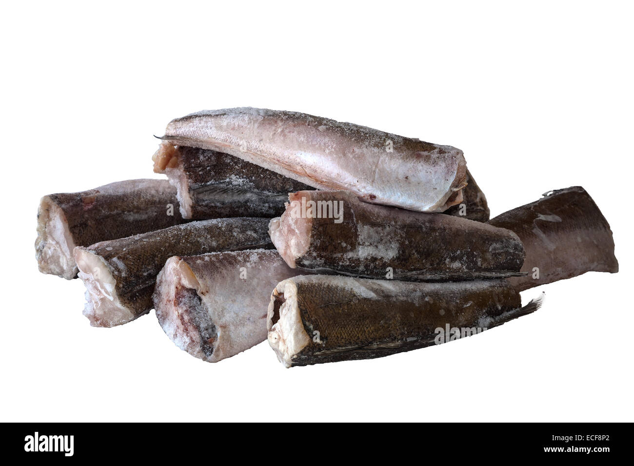 several slices of frozen fish Stock Photo - Alamy