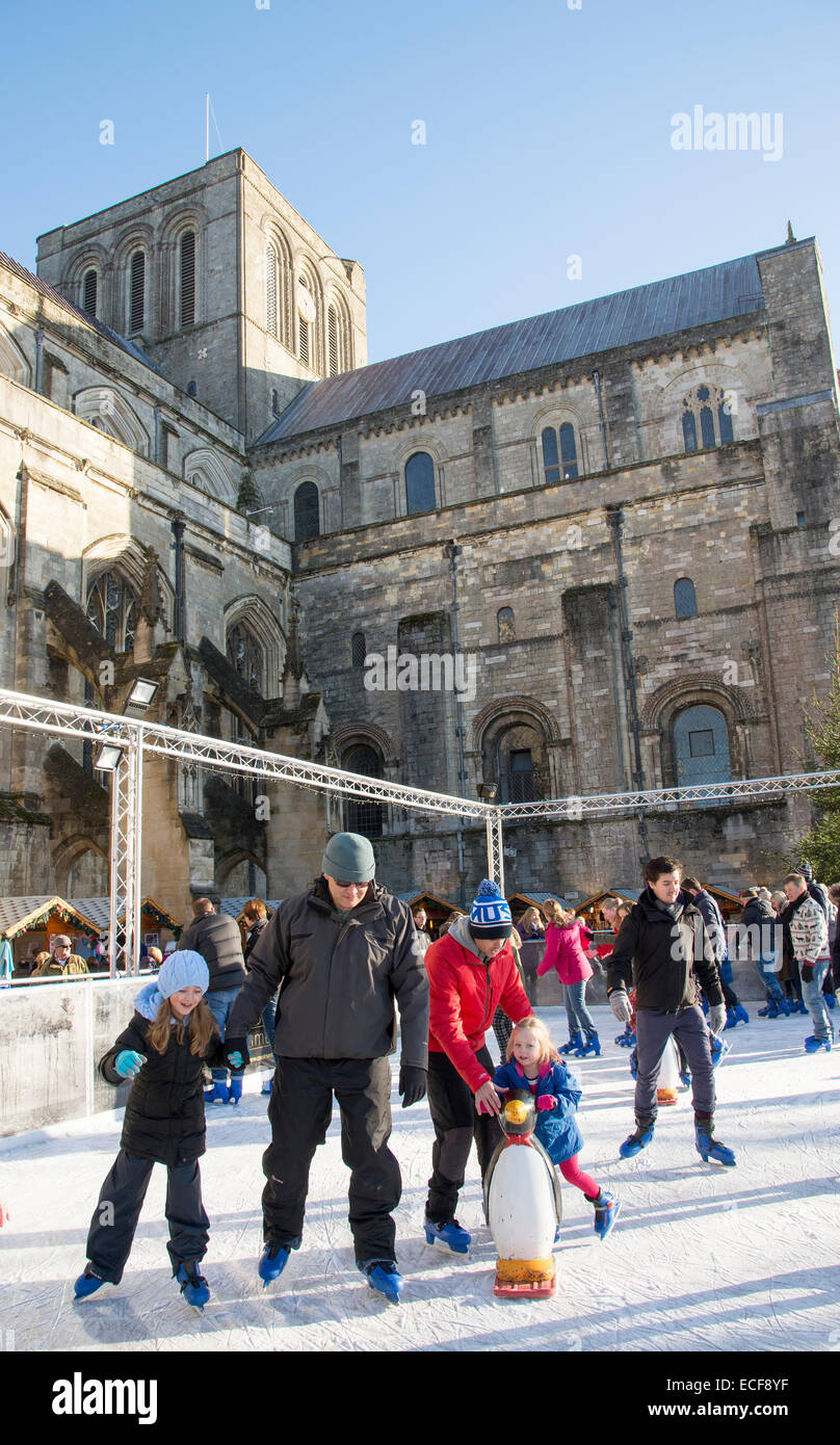 Winchester cathedral ice skating hi-res stock photography and images ...