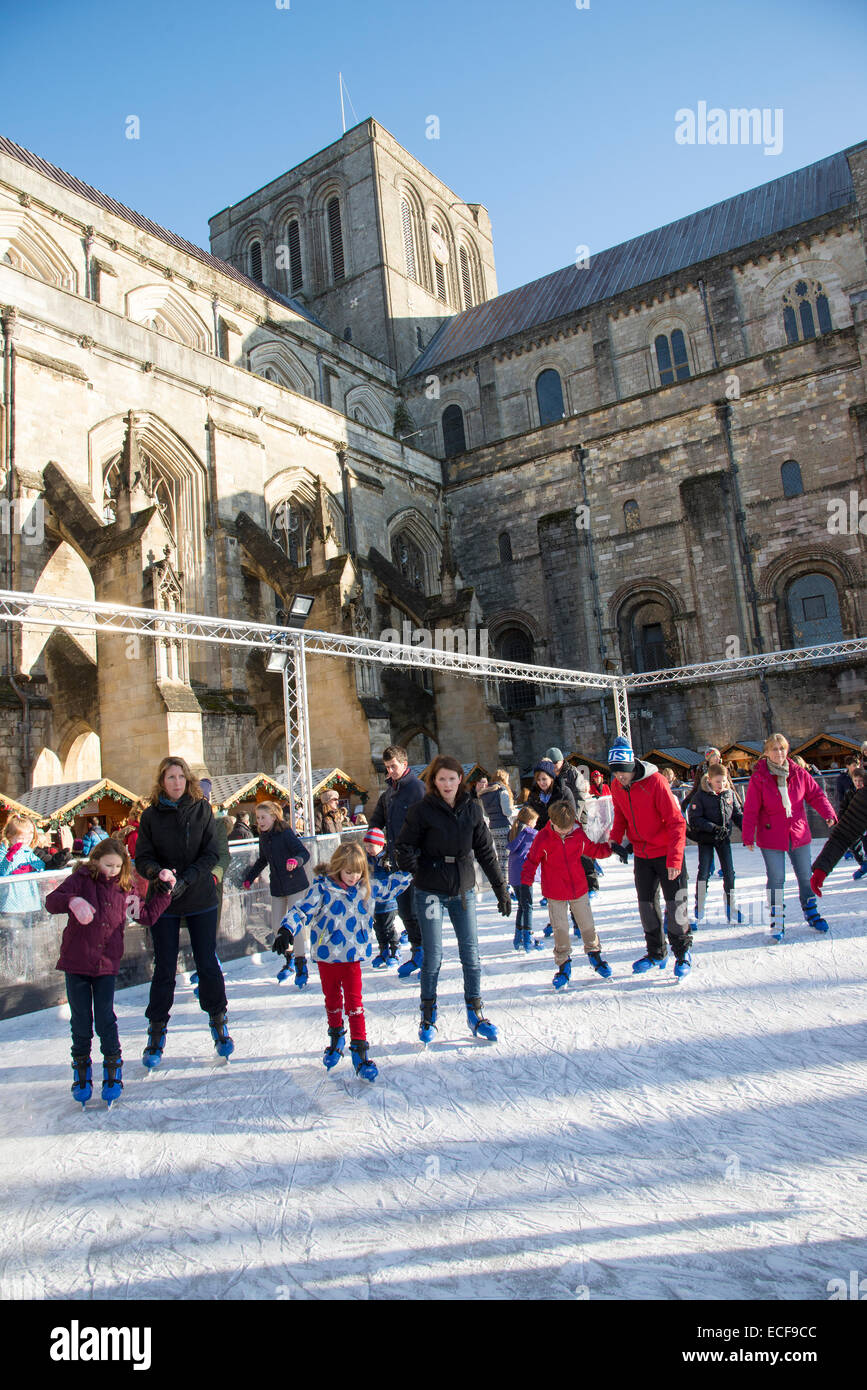 Winchester cathedral ice skating hi-res stock photography and images ...