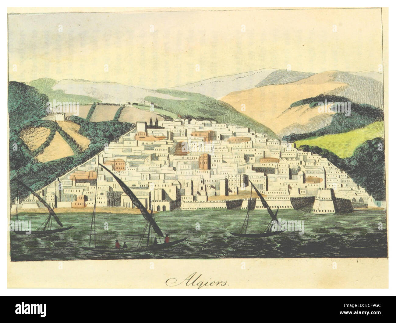 Old map of algiers hi-res stock photography and images - Alamy