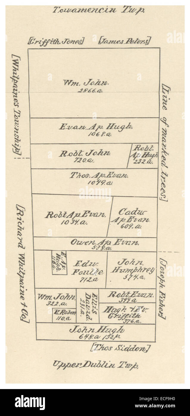This 1884 map by Jenkins illustrates the locations of the first ...