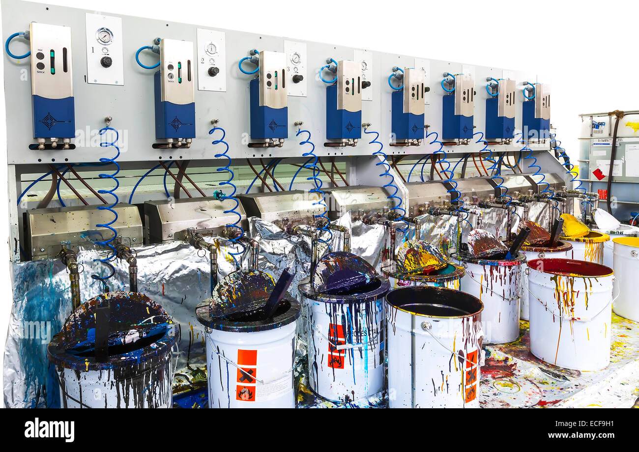 Offset printer for labels and flexible packaging Stock Photo - Alamy
