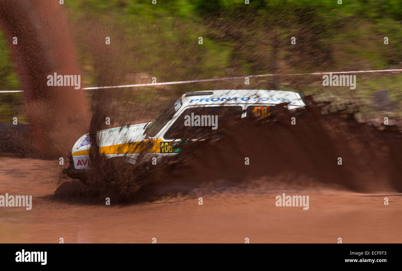 ISTANBUL, TURKEY - AUGUST 17, 2014: Sinan Dundar drives Vw Golf GTI MKI ...