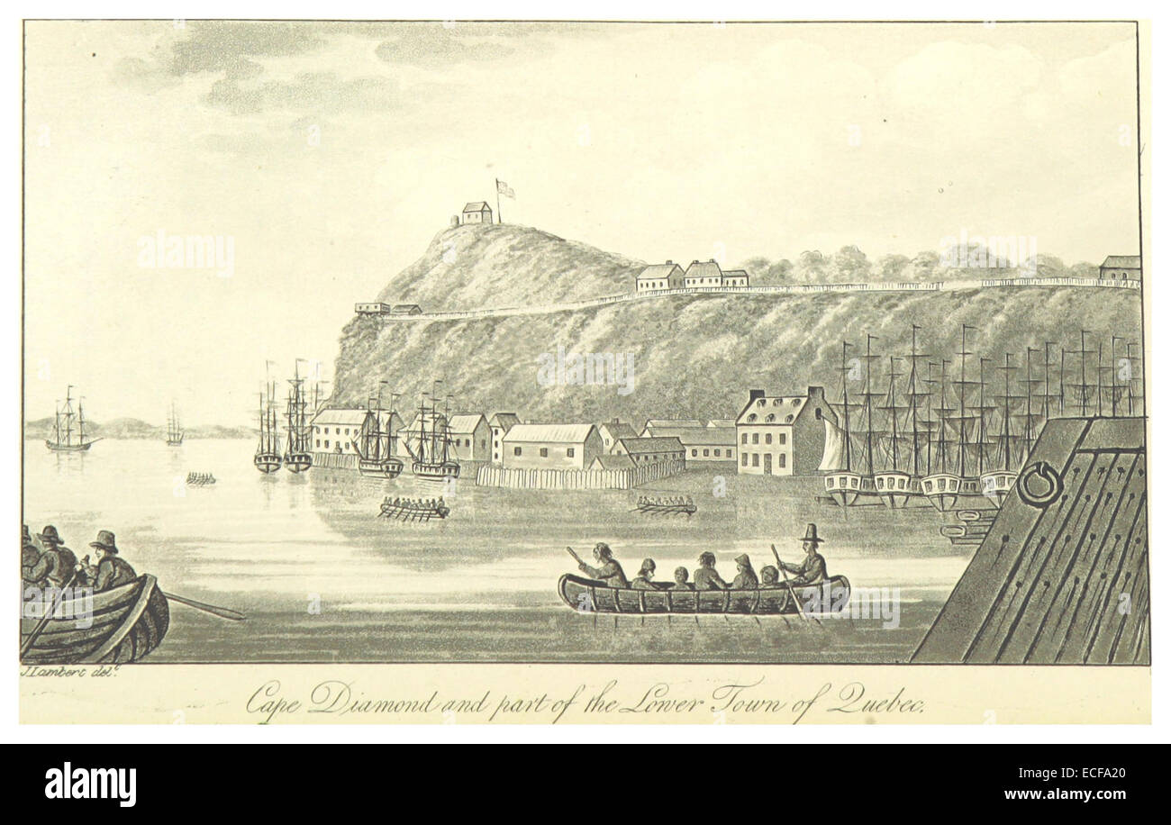 This 1816 illustration by Lambert depicts Cape Diamond and part of the ...