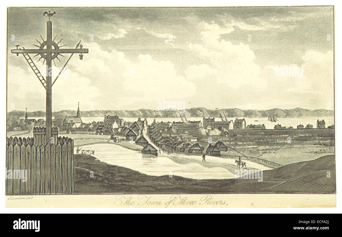 This 1816 illustration by Lambert depicts the Town of Three Rivers (La ...