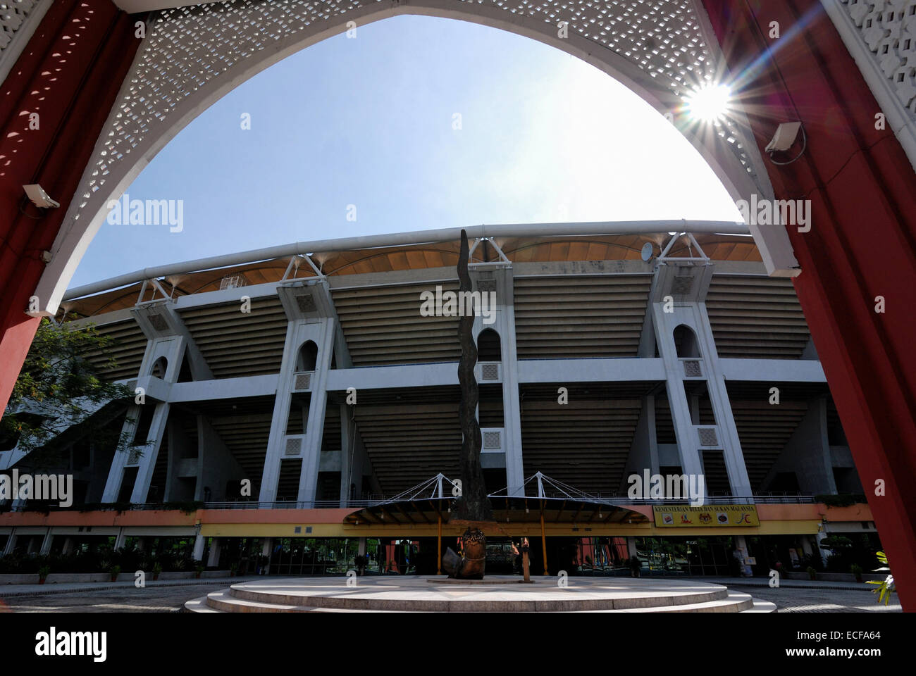 View of National Stadium through an arch, Kuala Lumpur, Malaysia Stock ...