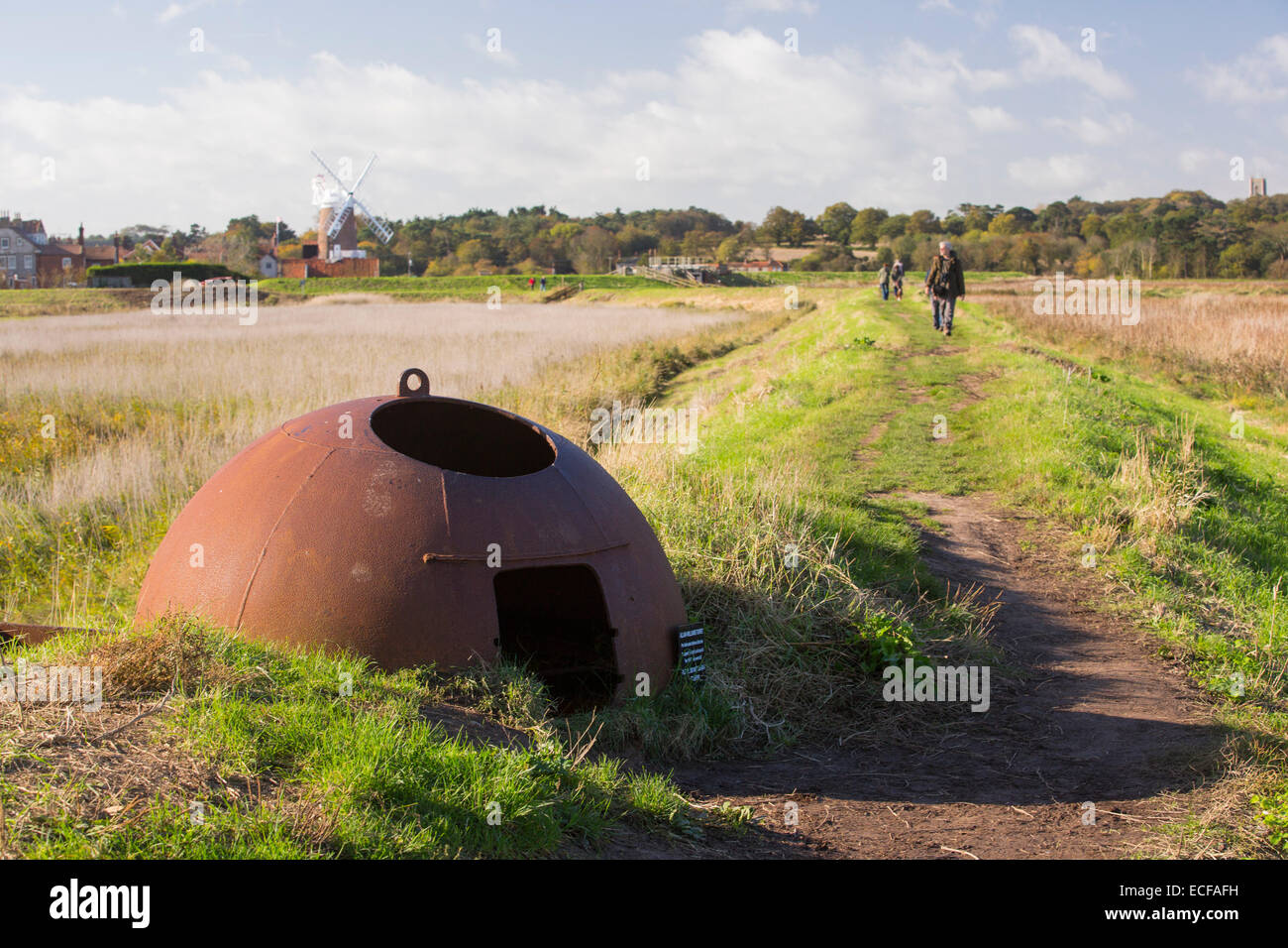 A second world war Allan Williams machine gun turret in Cley on the ...