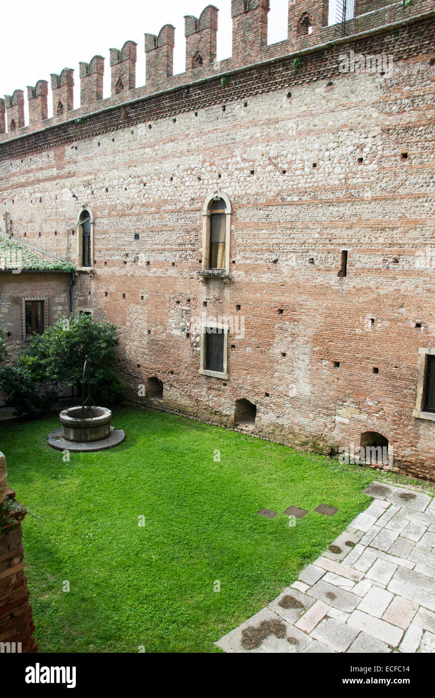 within the ancient walls of the old castle in Verona Italy Stock Photo ...