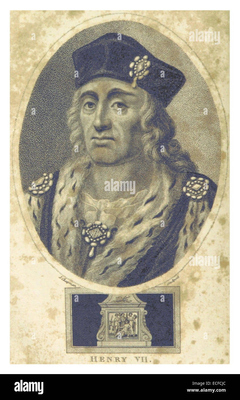 An 1800 illustration depicting Henry VII, the first monarch of the ...