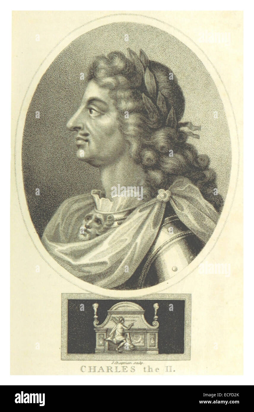 This 1800 illustration by Mante depicts Charles II of England, focusing ...