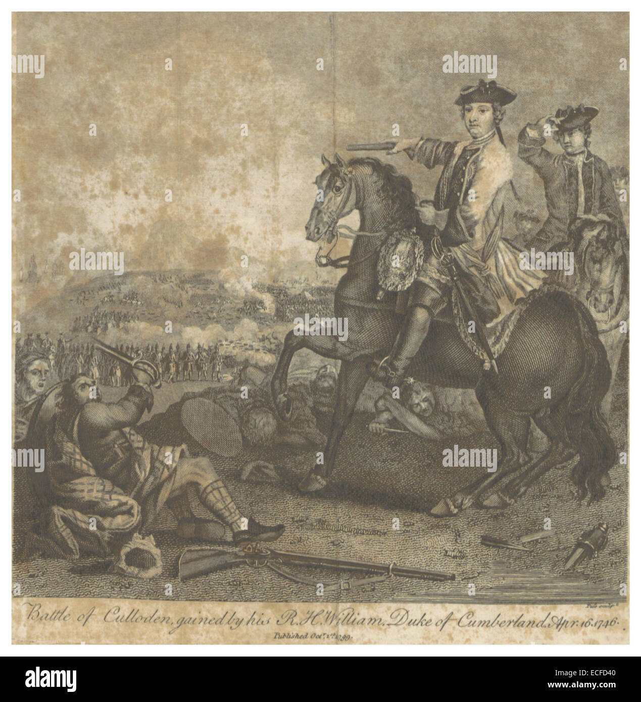 This 1800 illustration from Mante’s work depicts the Battle of Culloden ...