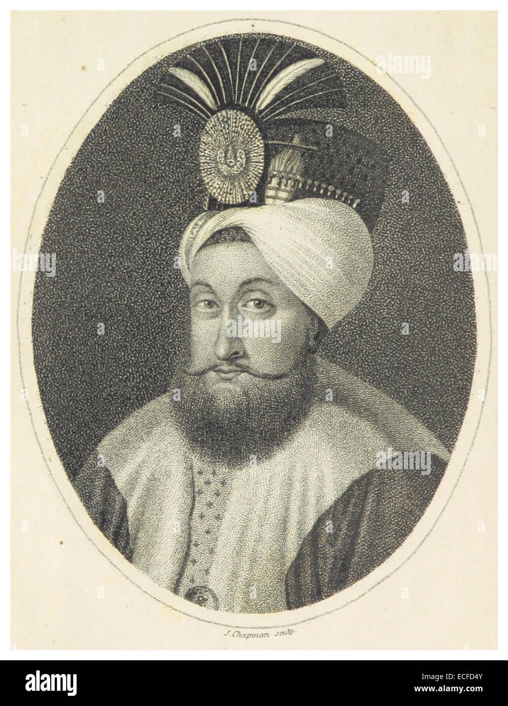 An 1800 illustration of Selim III, the Ottoman Sultan, depicting his ...