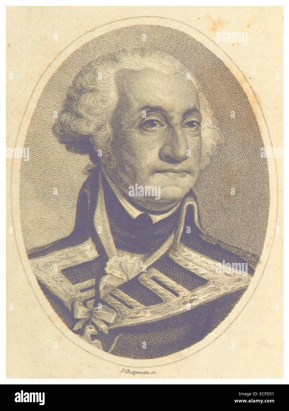 This 1800 illustration from Mante depicts General George Washington ...