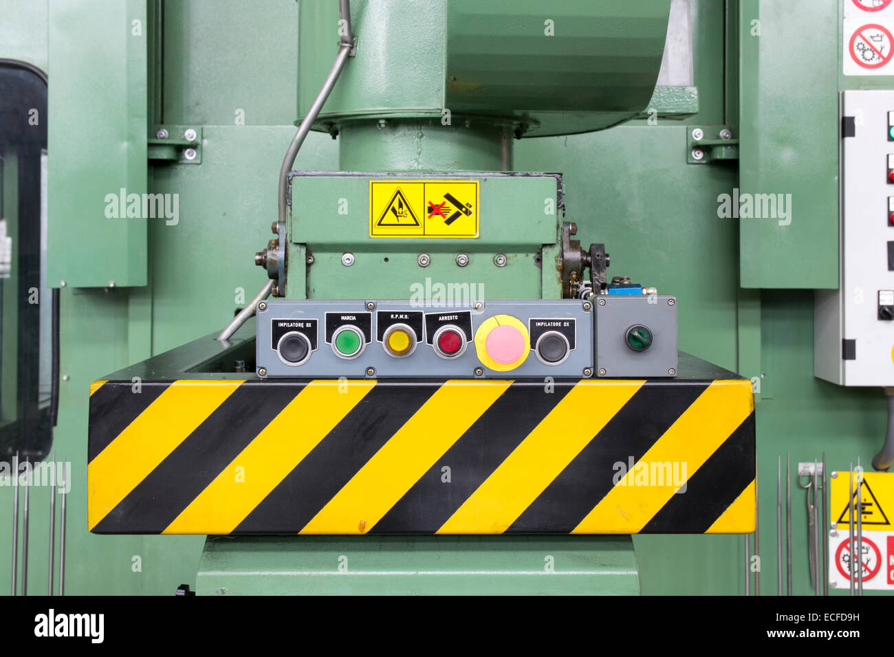 control panel of the molding press Stock Photo - Alamy