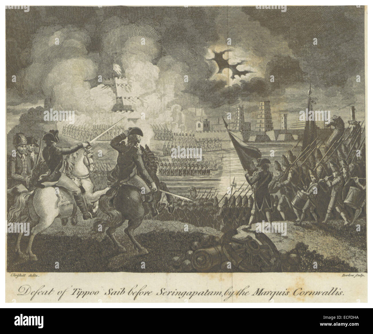 MANTE(1800) p7.434 SIEGE OF SERINGAPATAM (INDIA) - 1799 Stock Photo - Alamy