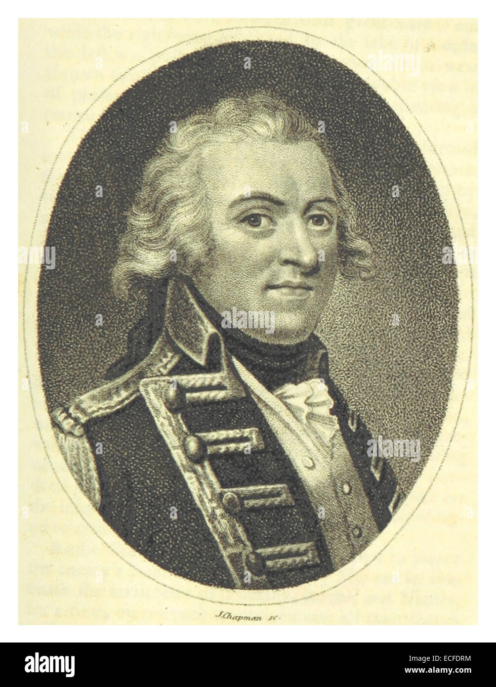 This 1800 illustration by Mante depicts Admiral Mitchell, possibly a ...