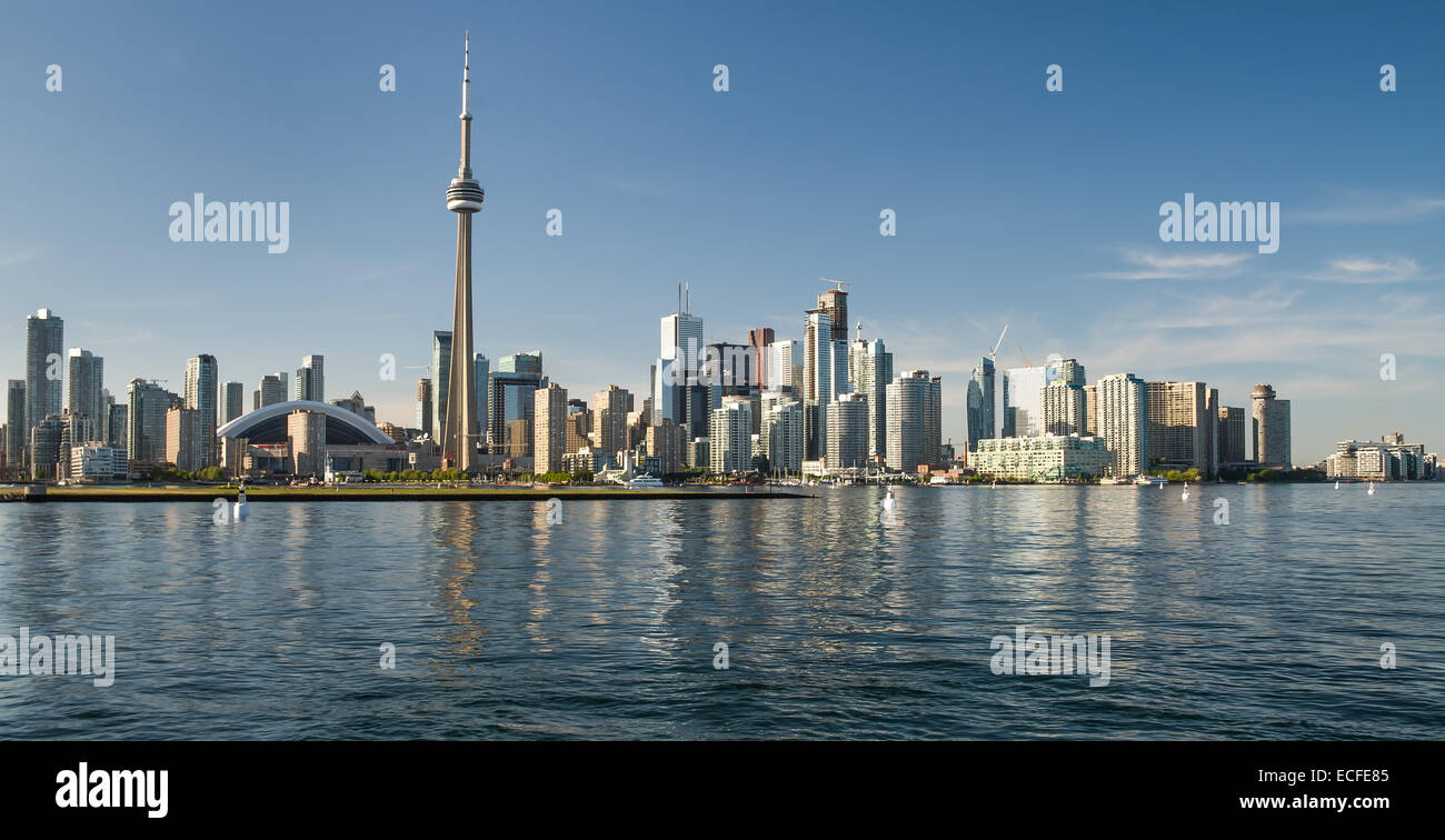 The Skyline of Toronto Canada as seen from the Toronto Island Park ...