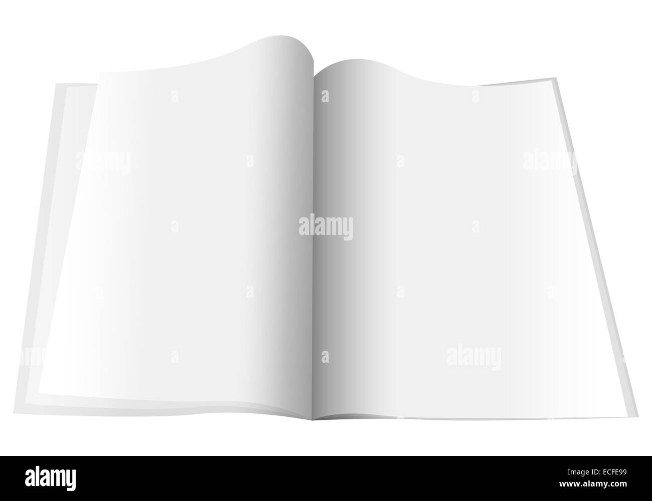 Blank book on a white background Stock Photo - Alamy