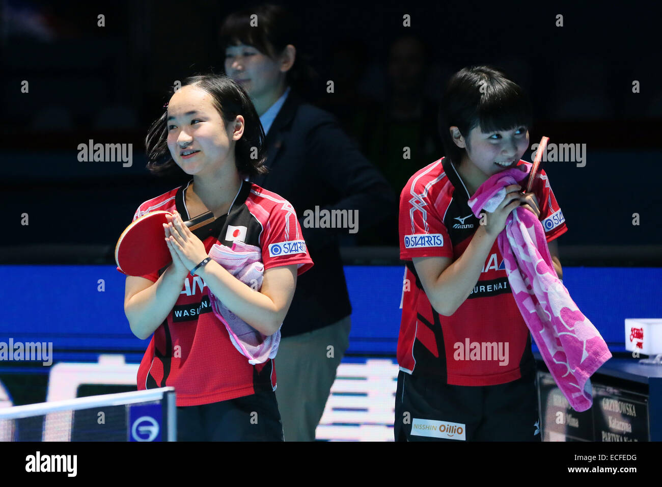 (L to R) Mima Ito, Miu Hirano (JPN), DECEMBER 13, 2014 - Table Tennis ...