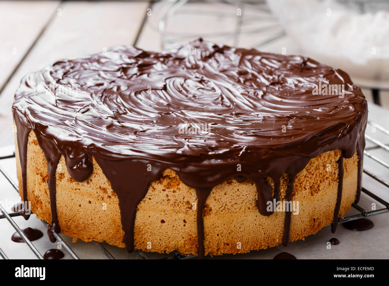 Covered chocolate cake hi-res stock photography and images - Alamy