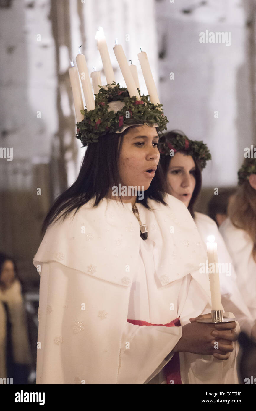 Celebrations for Swedish Saint Lucia in Rome Stock Photo - Alamy