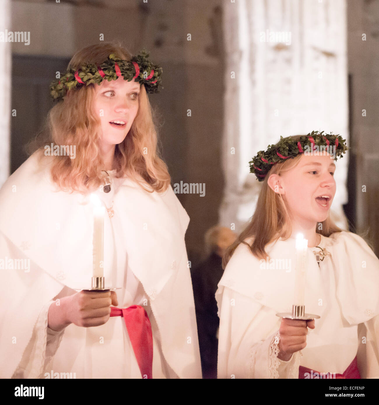 Celebrations for Swedish Saint Lucia in Rome Stock Photo - Alamy