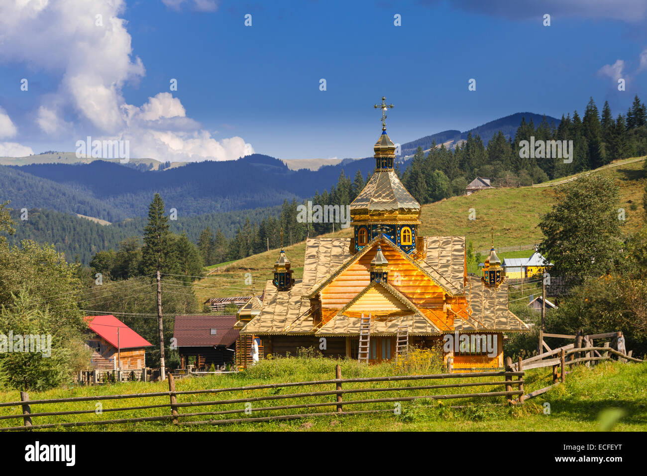 Beautiful nature of the mountains and hill in summer, ukraine Stock ...