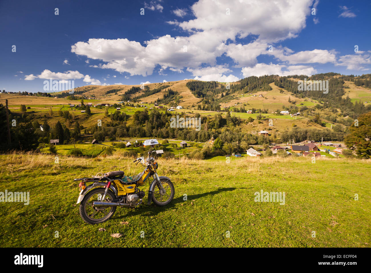 Beautiful nature of the mountains and hill in summer, ukraine Stock ...